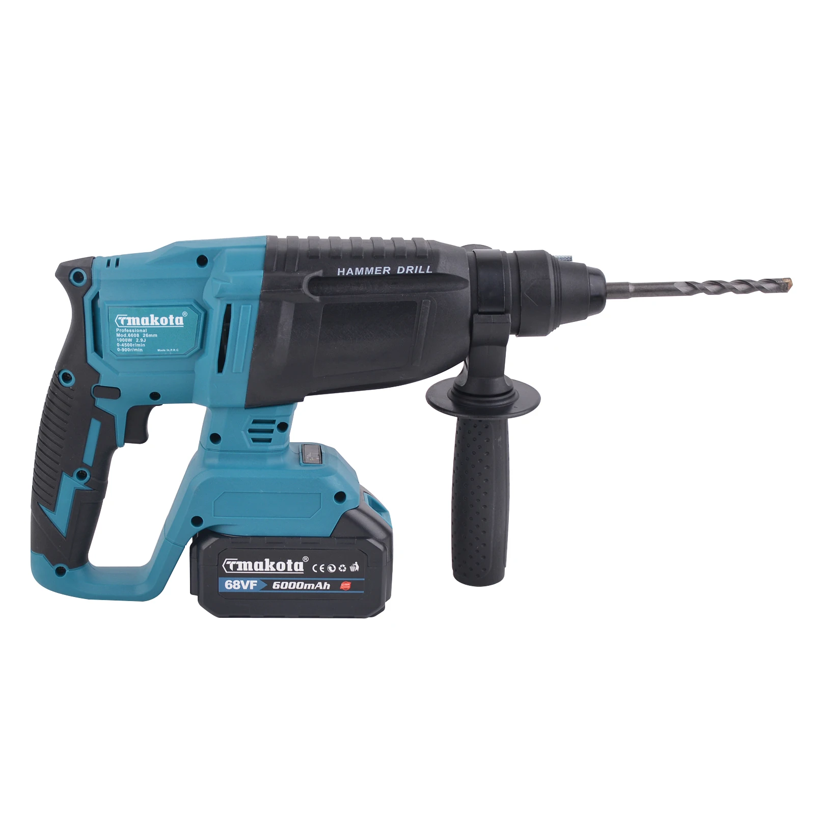 Tmakota Brushless Professional Rotary Hammer Drill Tools 20v Li Ion