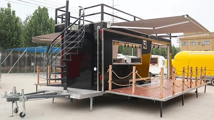 Double Decker Luxury Mobile Kitchen Bar Beer Fast Food Truck Catering ...