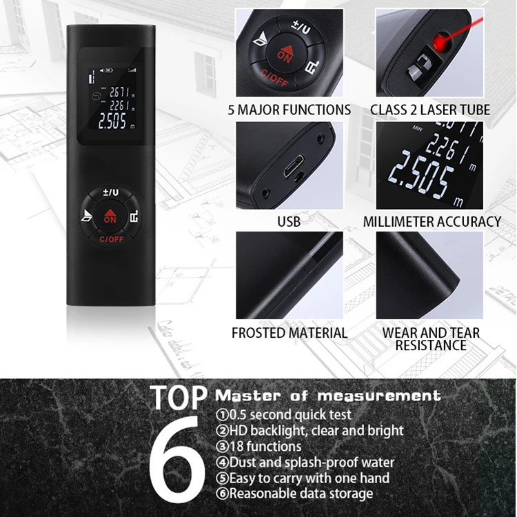 Mini 40m Digital Rangefinder - Precise Distance Measurement