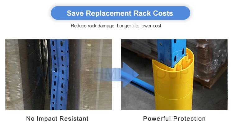 Warehouse Pallet Rack Upright Corner Protector Plastic Rack Post Guard ...