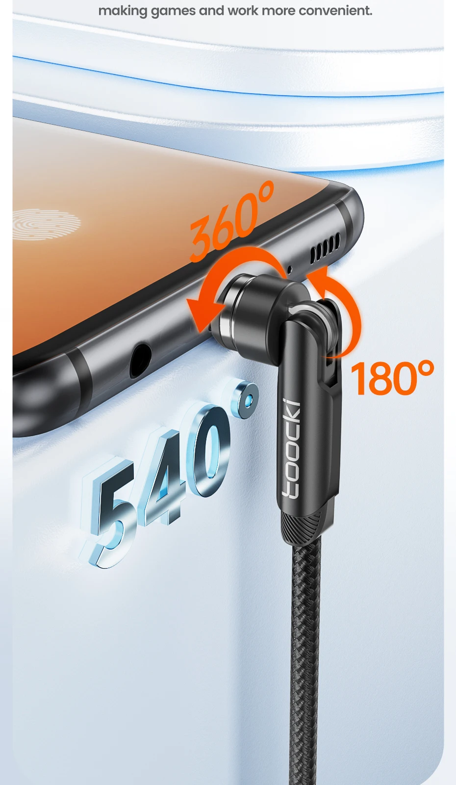 Toocki 2023 Fashion Design 3 In 1 540 Degree Cell Phone Accessories 6 ...