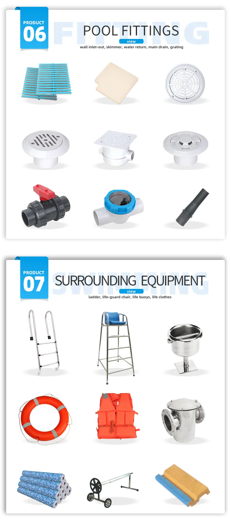 Factory Supply Full Set Swimming Pool Accessories Piscina Fitting ...