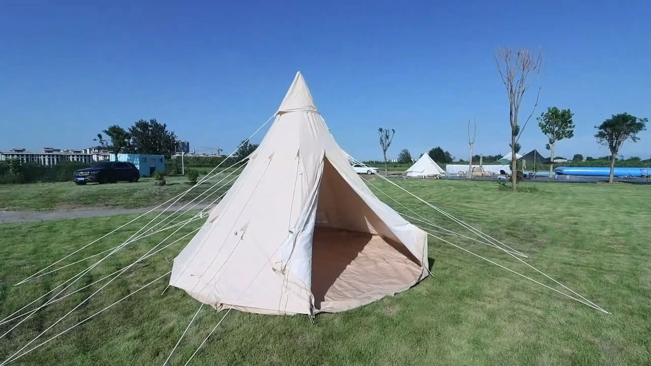 Source Outdoor Glamping Cotton Tent 3m 4m Camping Indian