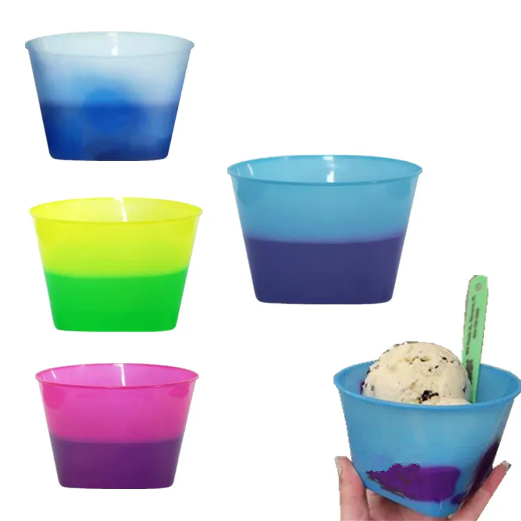 2022 Factory Hot Selling Plastic Color Changing Ice Cream Bowl Ice ...
