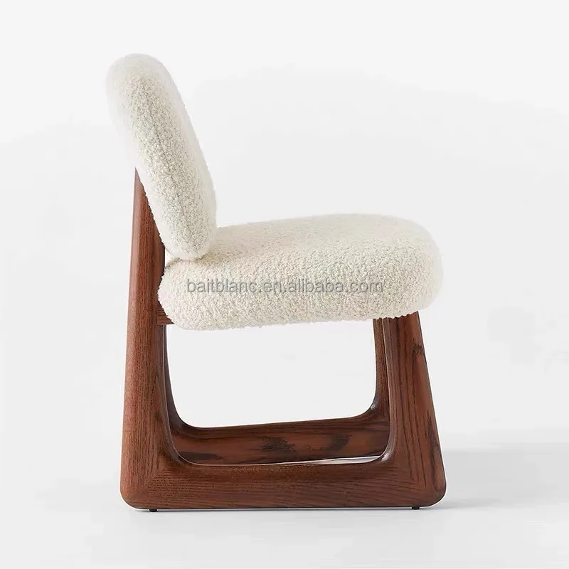 OEM Mass Production of Modernist Pula Boucle Dining Chair