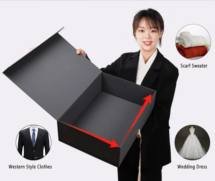 Large Folding Box Packaging Folding Magnetic Packaging Gift Box with ...