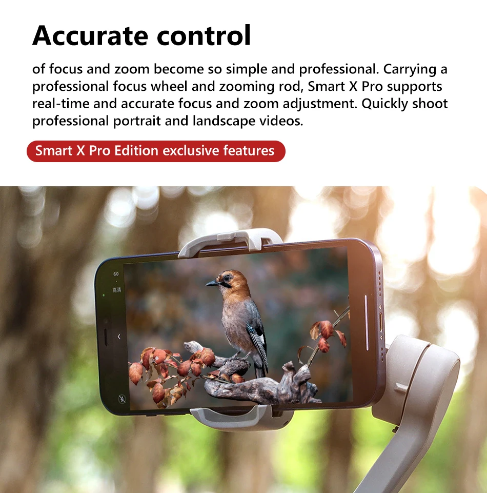 Smart X Pro 3-Axis Gimbal Stabilizer - Stable Action Videos