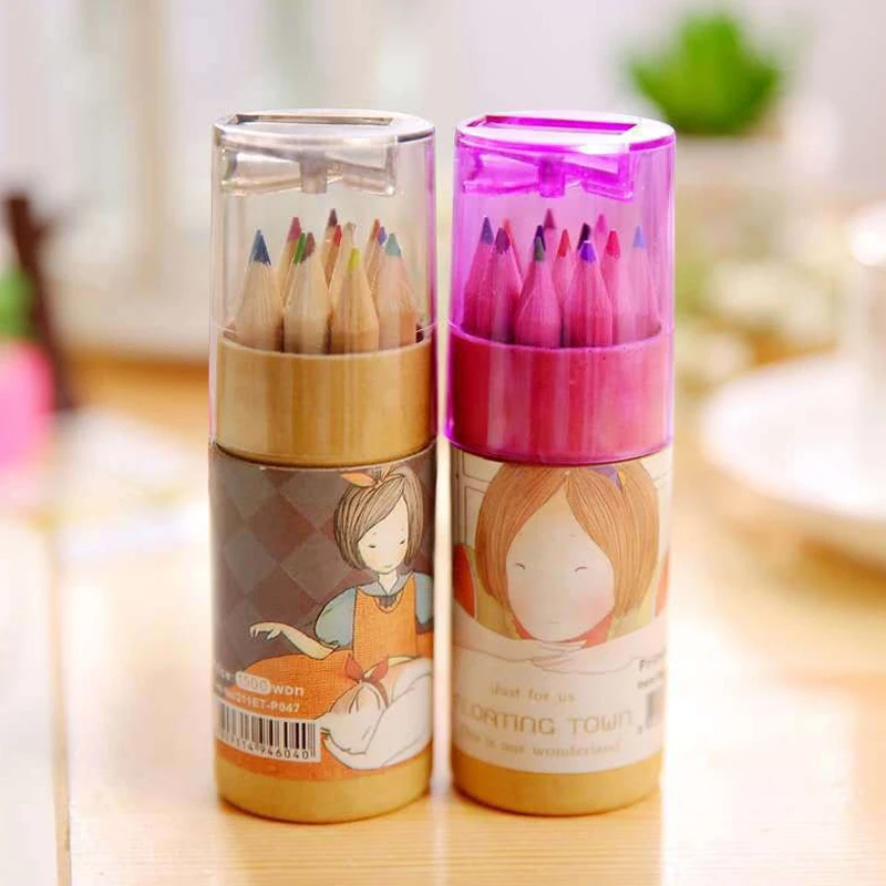 Cartoon Color Pencil Drawing Brush Primary School Students School ...