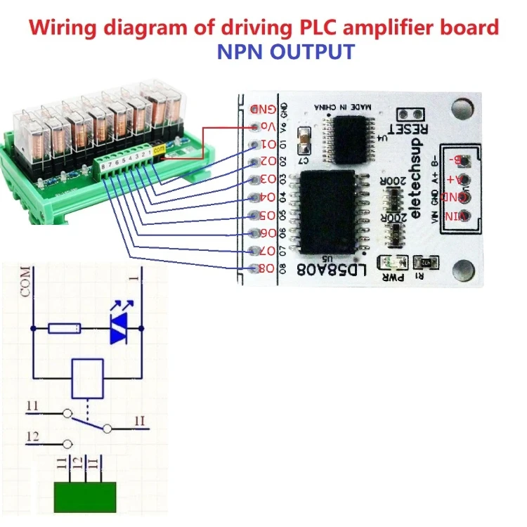 LD58A08 8ch RS485 to PWM Output Darlington Transistor Driver