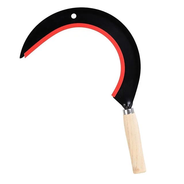 Farming Tools Grass Farming Steel Sickle With Big Wooden Handle Sickle ...