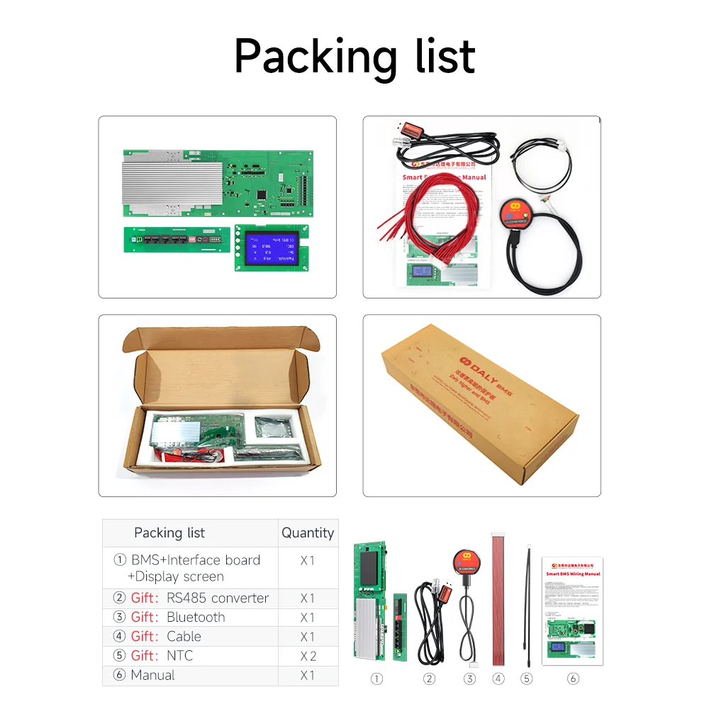 Daly Smart Bms Home Energy Storage Lithium Lfp Battery Pack 8s 24v 16s 48v 100a 1a Active ...