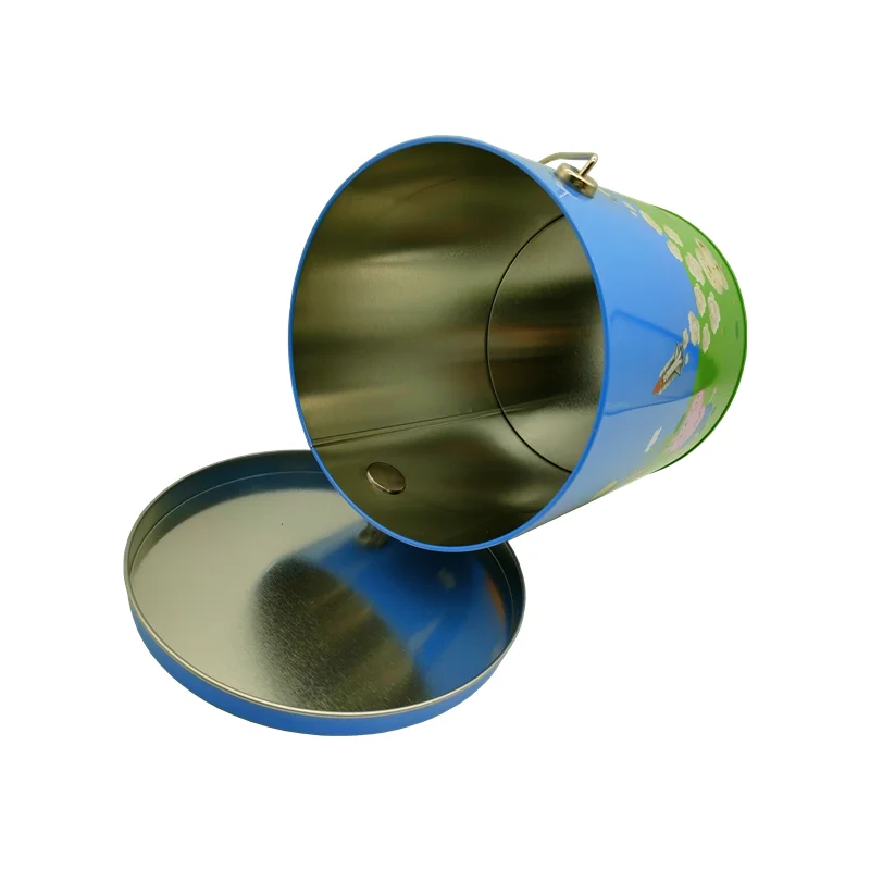 1 Gallon Gourmet Popcorn Tin with Lid and Handle Food Grade Popcorn Tub ...