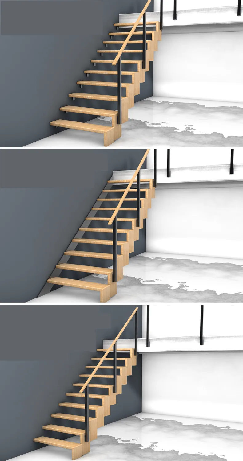 CBMmart Modern Stainless Steel Handrail Laminated Glass Railing Curved ...