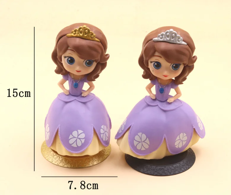 Pvc Princess Doll Figure Princess Action Figures For Cake Decoration ...