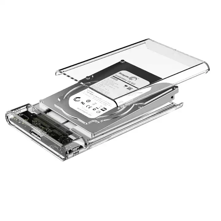2.5 Inch Transparent HDD SSD Case - SATA III to USB 3.0