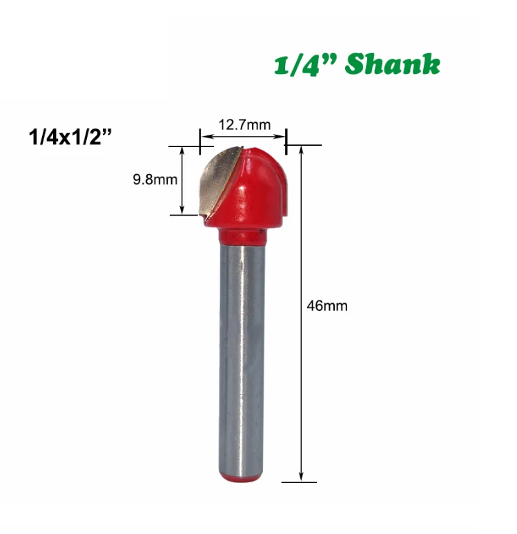 Mũi Dao Phay Gỗ Dụng Cụ Cắt Phay Cnc Cửa 1/4 Bộ Mũi Dao Phay 1/2 Mũi D ...