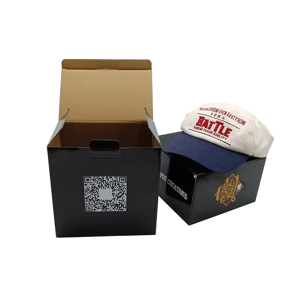 Snapcap Box Packaging Baseball Cap Box Custom Hat Corrugated Board ...