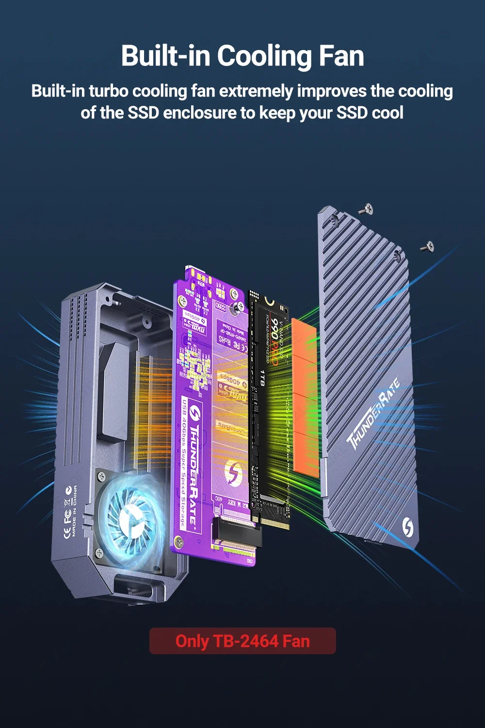 External M2 Ssd Case 40gbps Disco Duro Externo Enclosure M.2 Nvme Ssd ...