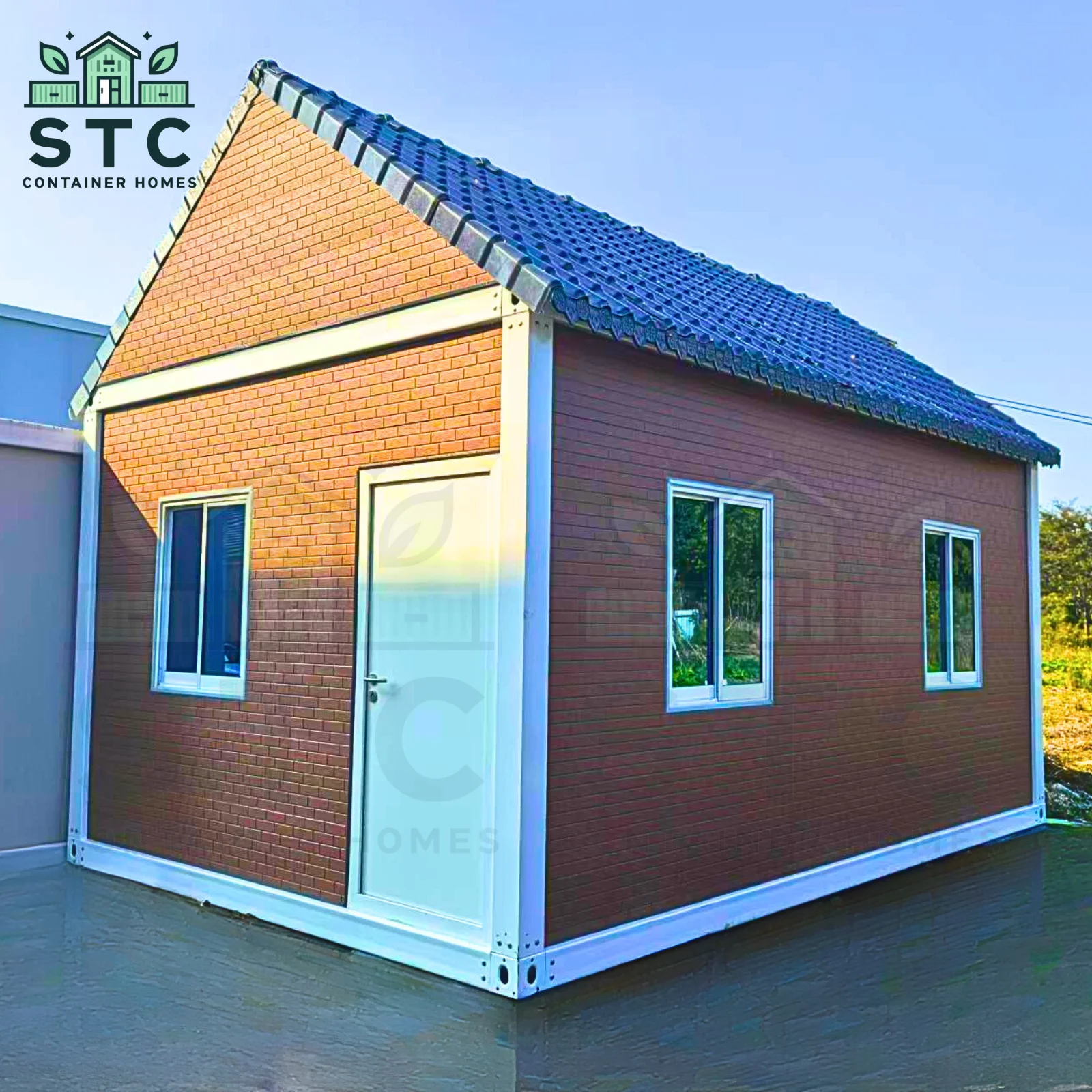 A-Frame Triangular Prefab House 20ft/40ft Modified Shipping Container ...