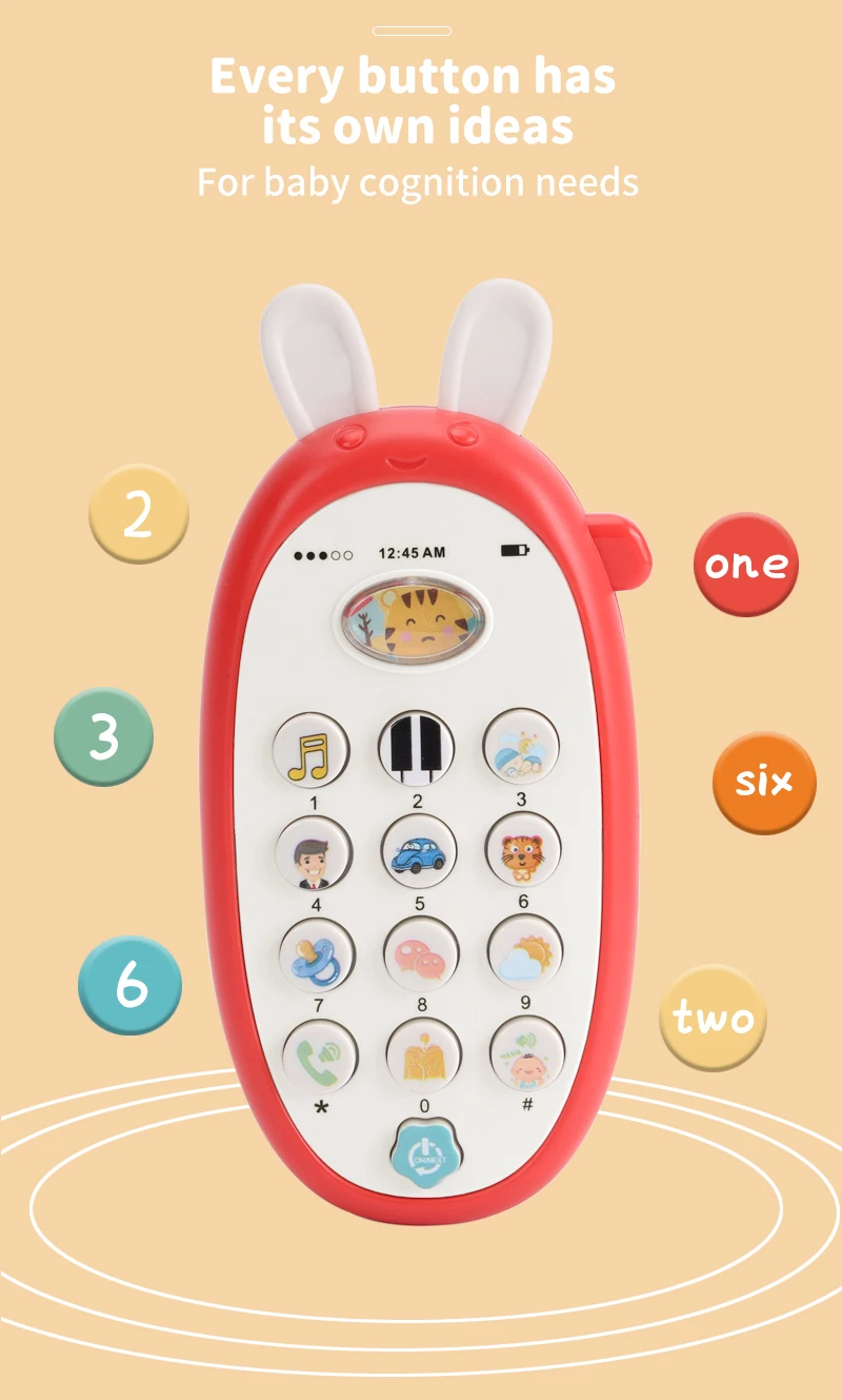 Cute Design Cartoon Learning Music Baby Phone Kids Toy Phone| Alibaba.com