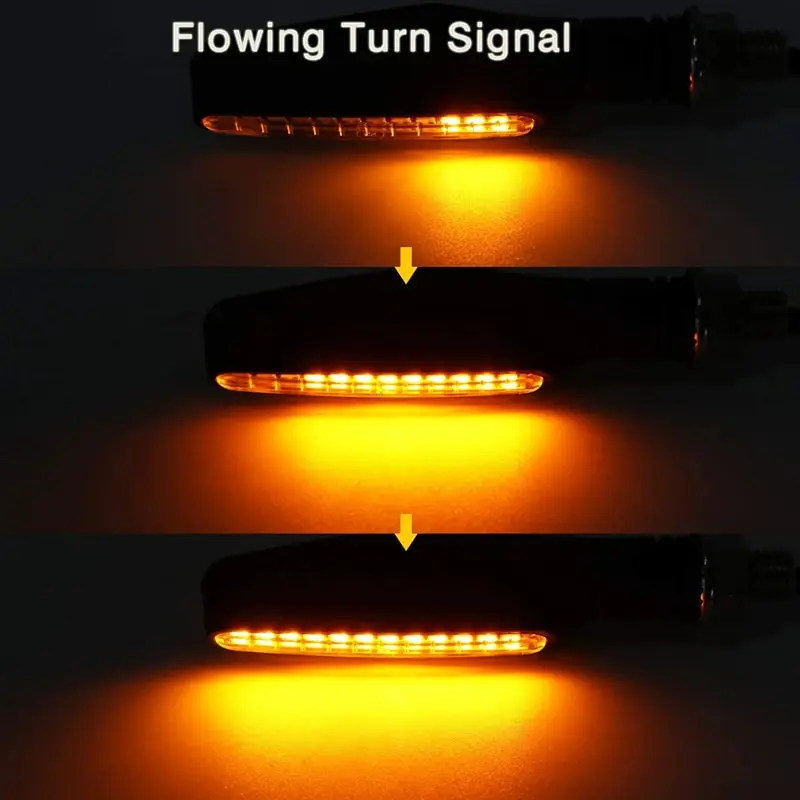 Universal Motorcycle Turn Signal Light Built Relay 12v Flasher Moto Led Flowing Water Blinker ...