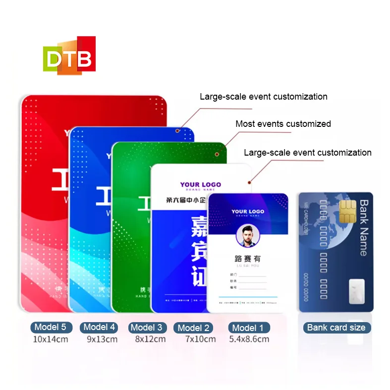 Customize Pvc Hanging ID Card Employee ID Badge Card RFID/NFC Plastic ...