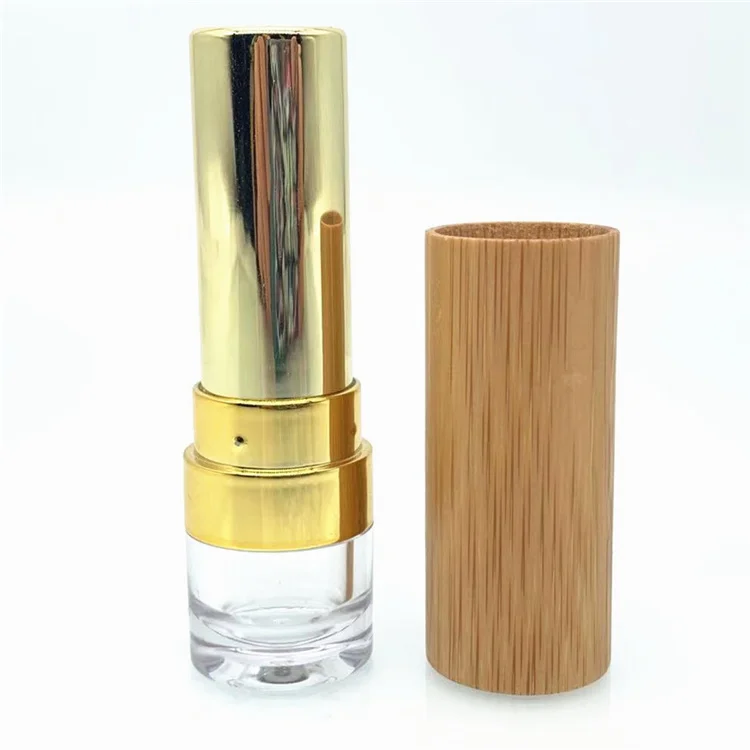 Eco Friendly 5g Empty Plastic Bamboo Lip Balm Tube For Lipstick ...
