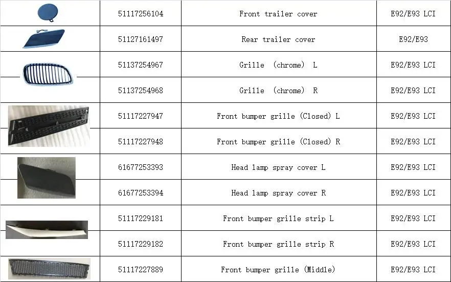 宝马3系f30 F31前保险杠格栅支撑oe零件更换原始设备制造商51117307675 L 51117307676 R - Buy 用于宝马 ...