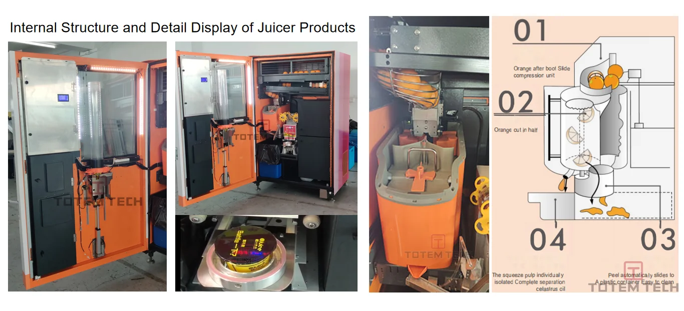 Freshly Squeezed Orange Juice Drink Dispenser Commercial Orange Juicer ...