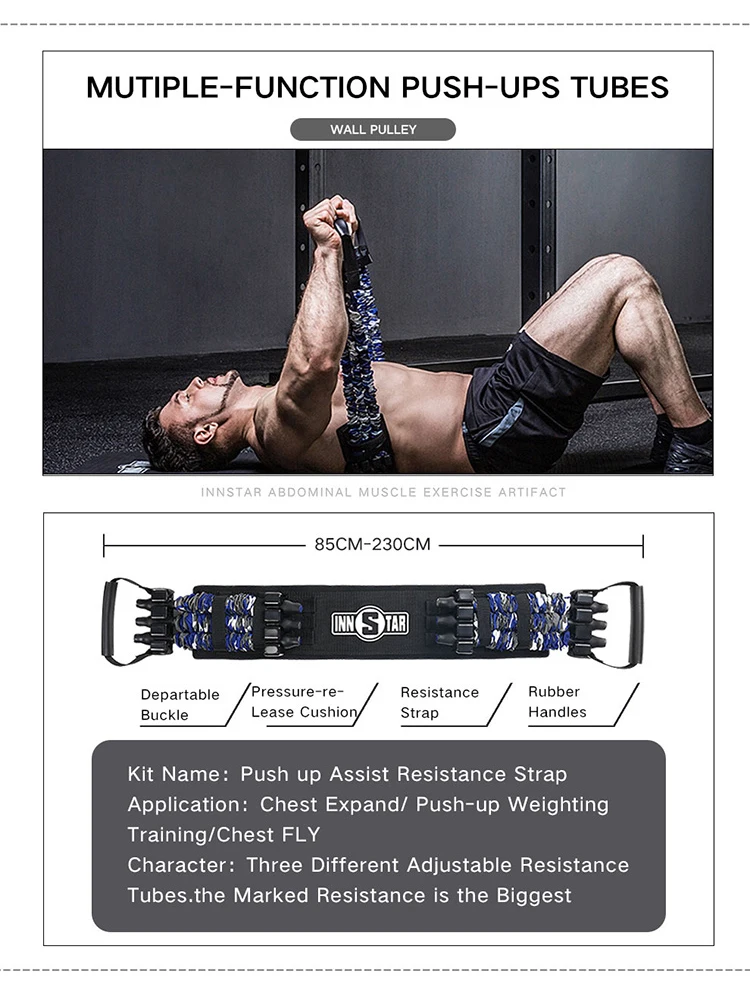 Innstar Chest Muscle Builder Arm Expander Home Workout Gym Equipment ...