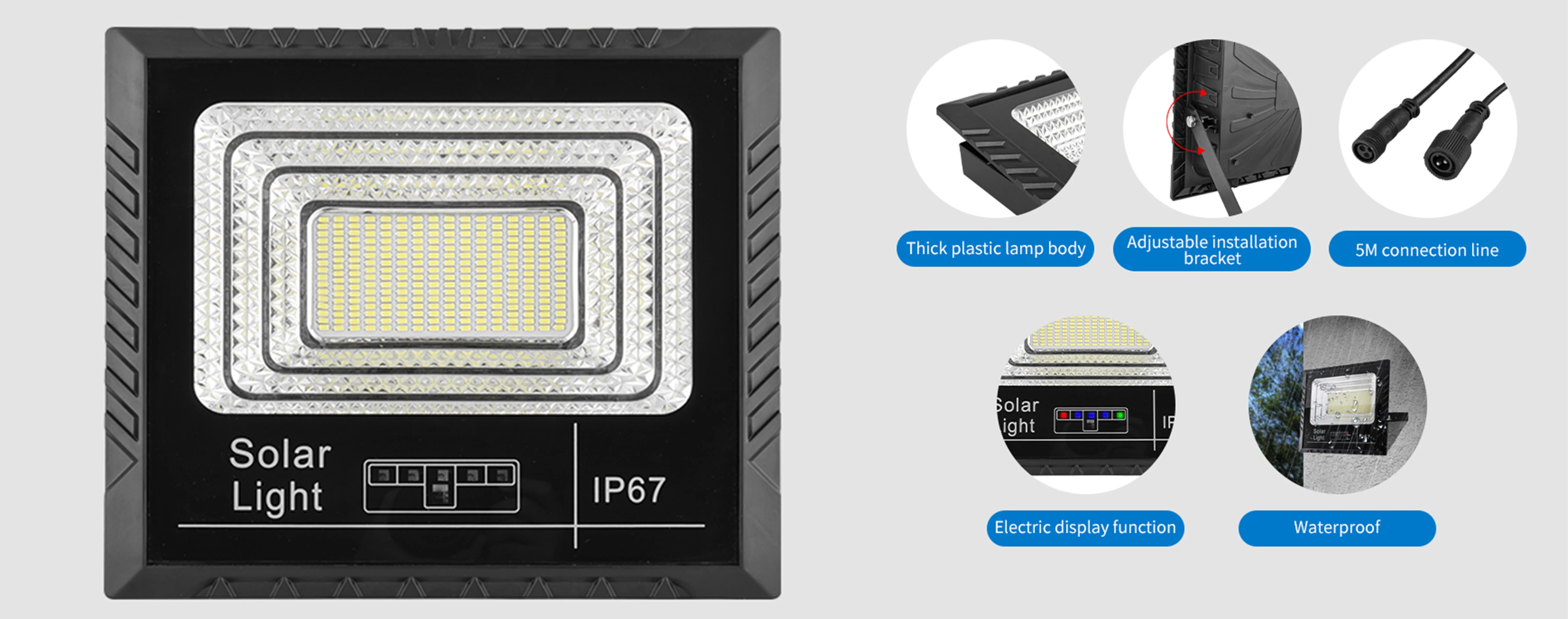 Ip67 Waterproof Solar LED Lights - Efficient Garden Lighting