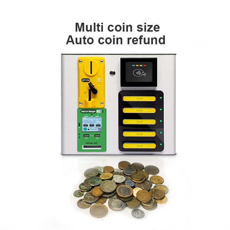 Coin Operated Cell Phone Charging Station Coin Operated Sharing Power Bank With Nfc Pay - Buy ...