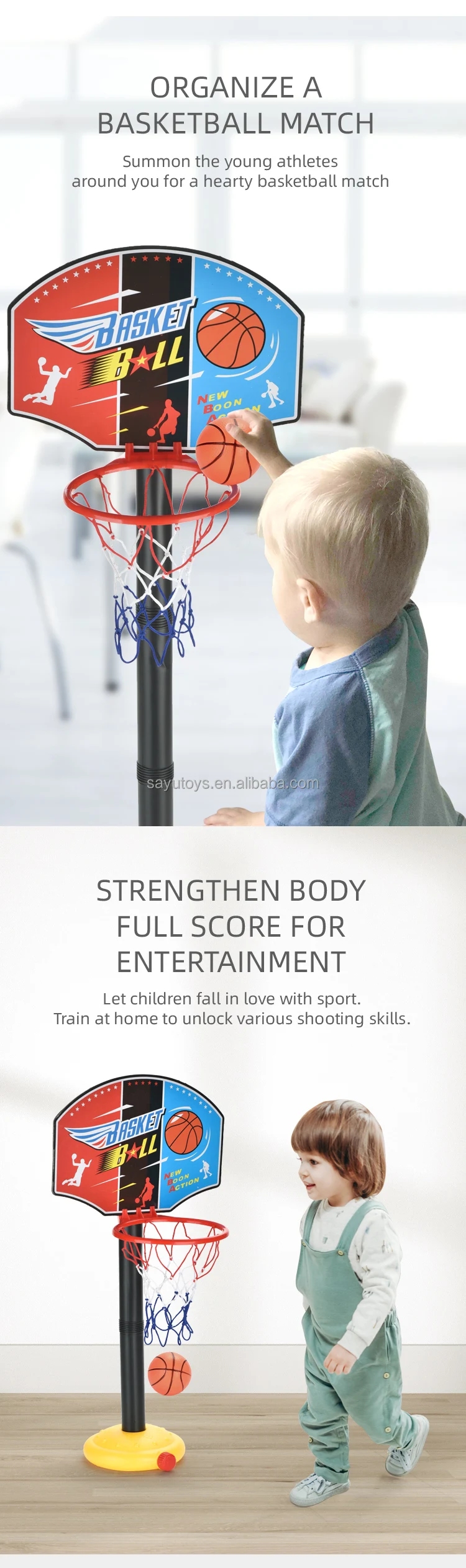 SY Kids Basketball Stand - Fun & Eco-Friendly Sports Toy