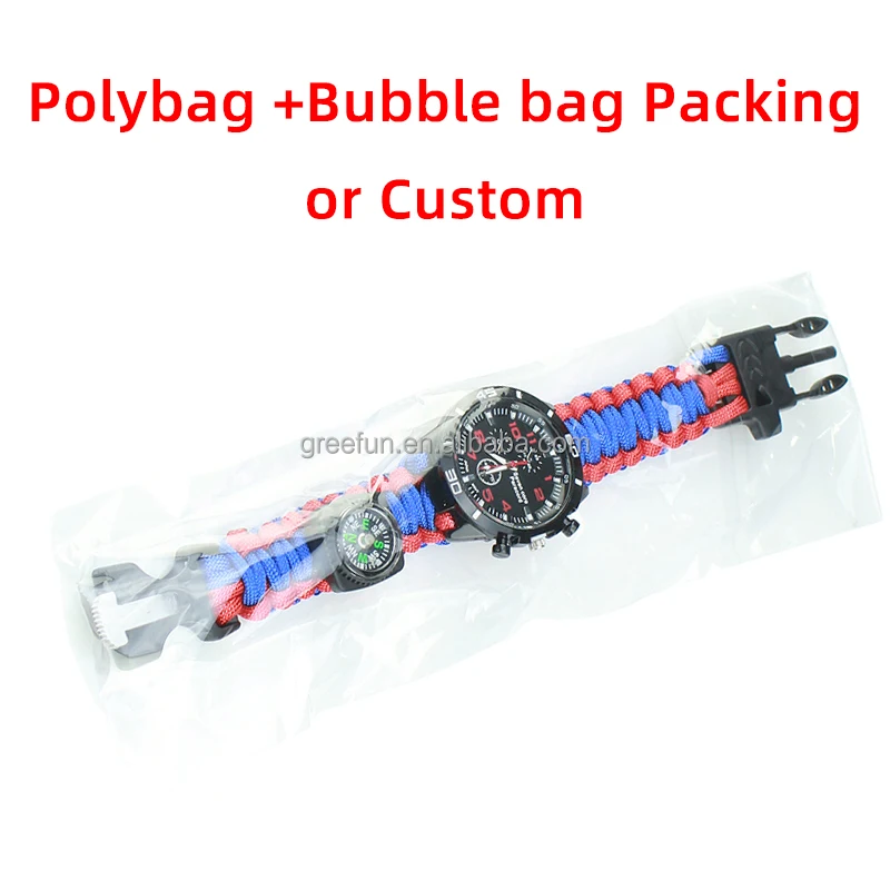 Fire Starter Compass Bracelet Watch Women Outdoor Survival Watch ...