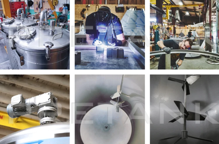 5000L SUS304 Stainless Steel Chemical Polymerization Reactor Pigment ...