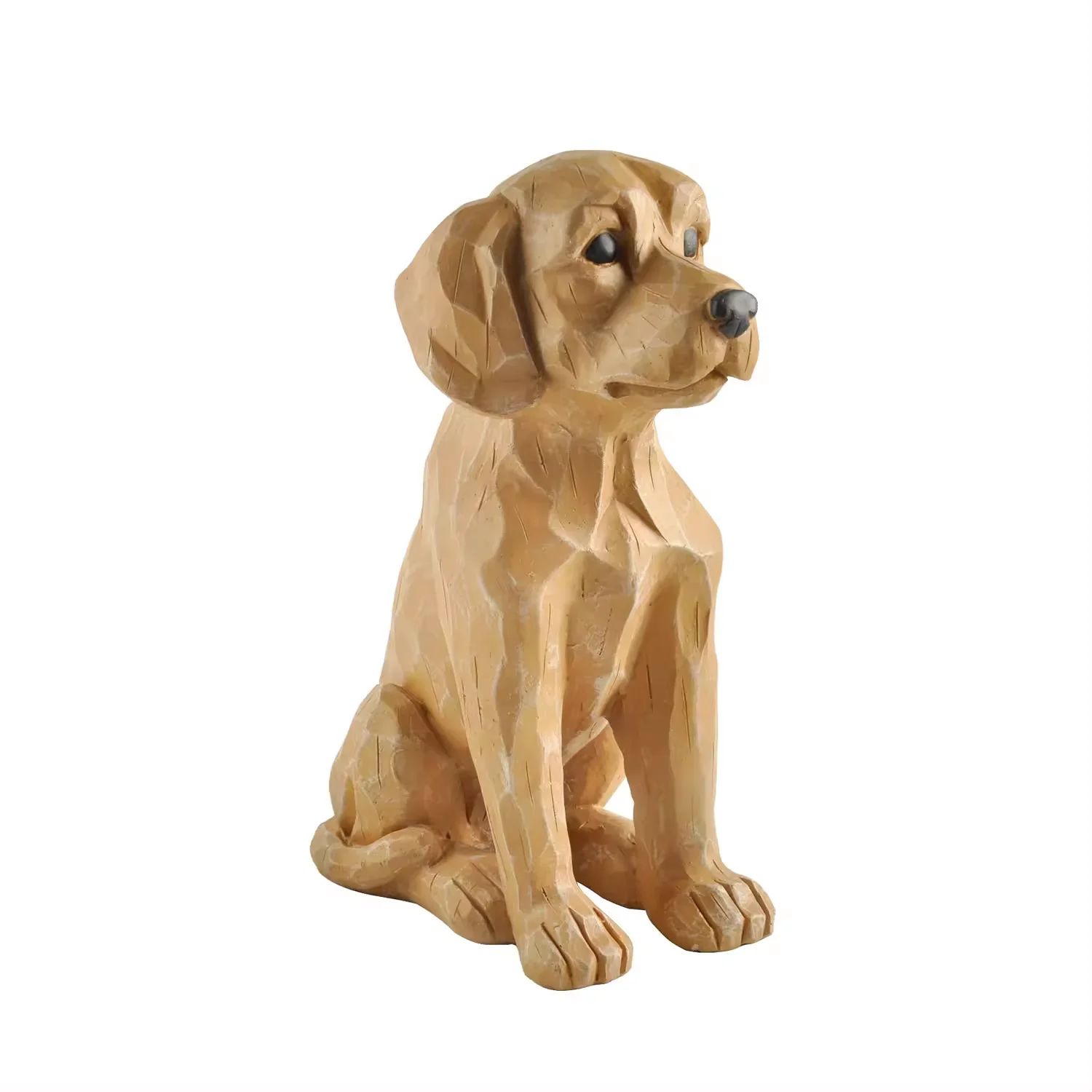 Large Resin Dog Statues Figurines Home Decor Garden Lawn Life Size Dog ...