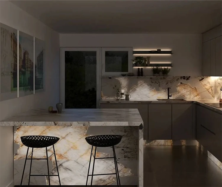 Prefab Granite Backlit Kitchen Countertop - Patagonia Granite
