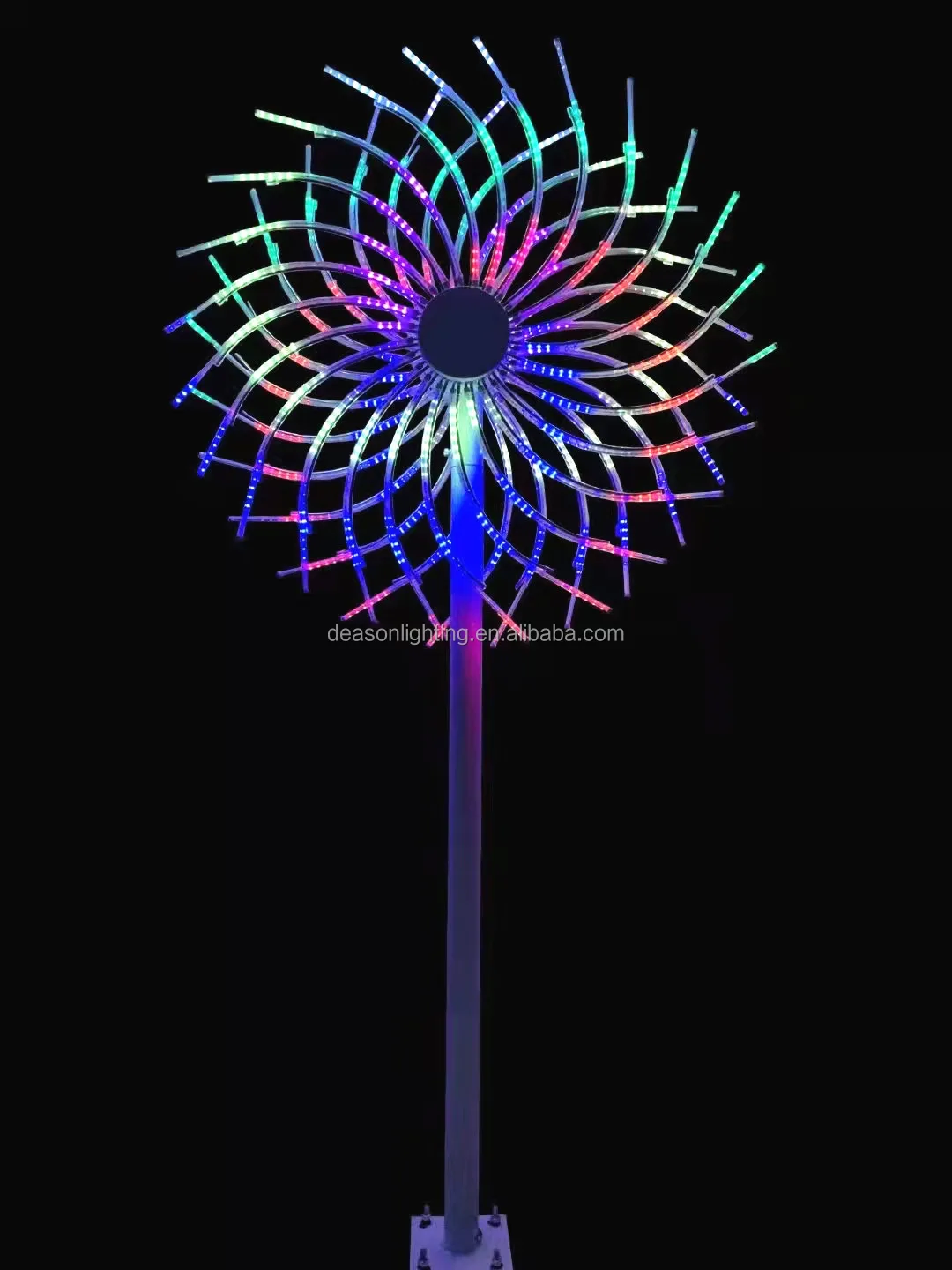 Outdoor Christmas Decoration LED Firework Pole Lighting