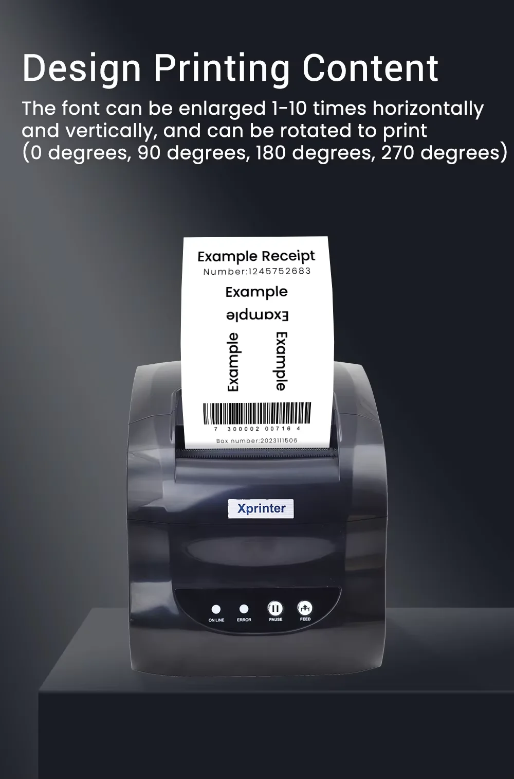 Xprinter XP-365B - Versatile Thermal Printer with Wifi & Bluetooth