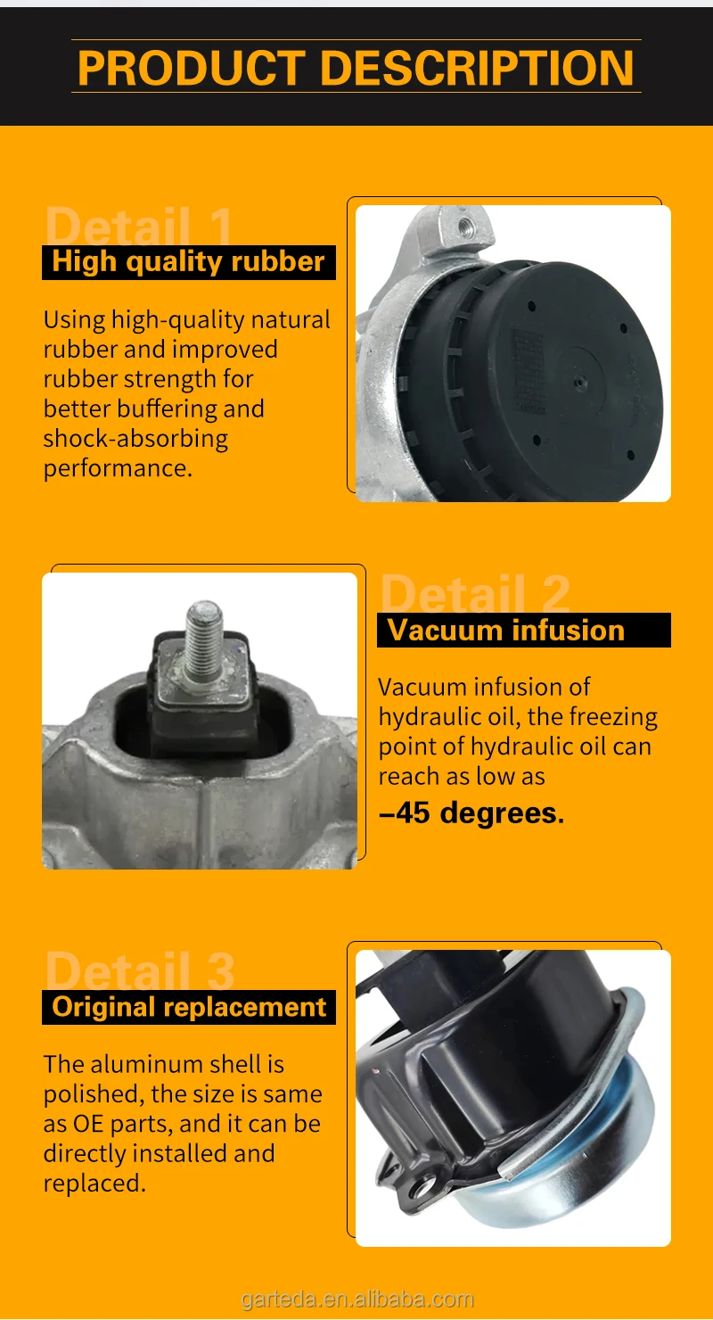 Automotive Parts Accessories Front Axle Left Engine Mount 22116860495 ...