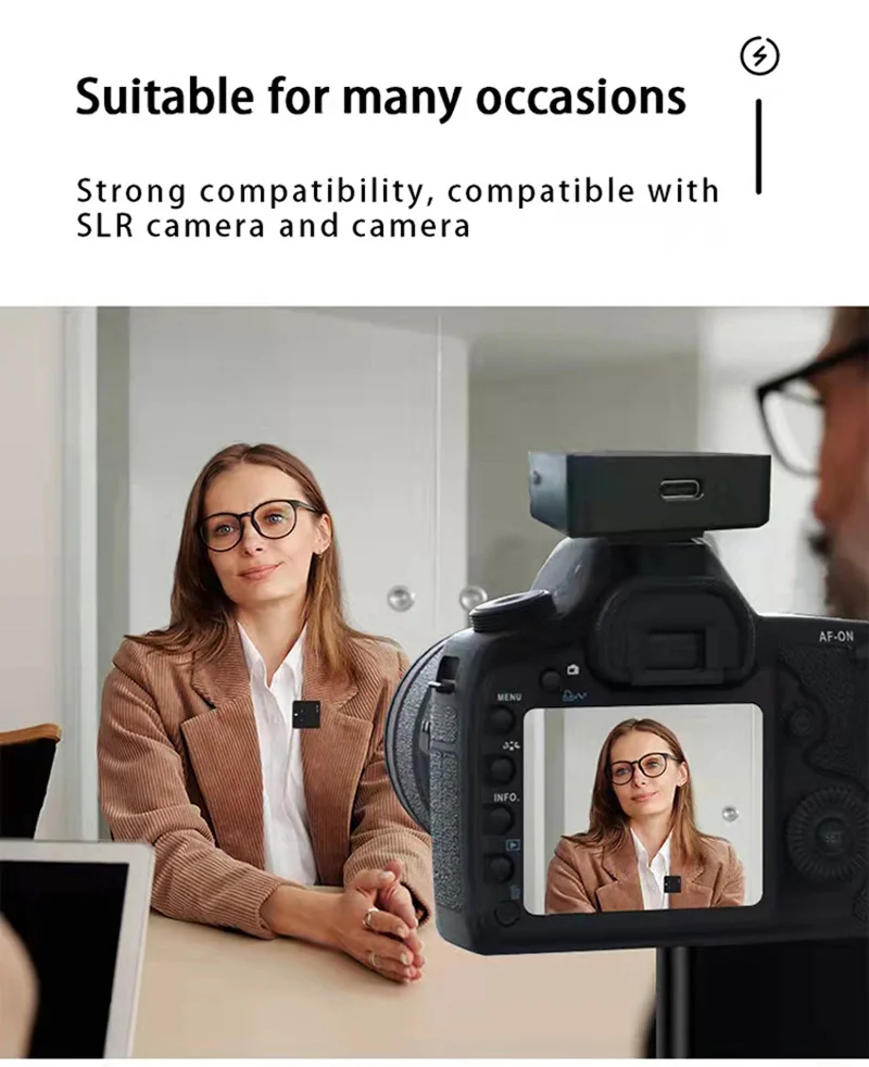 Professional Dual Wireless Lavalier Microphone Square Micro Wireless ...