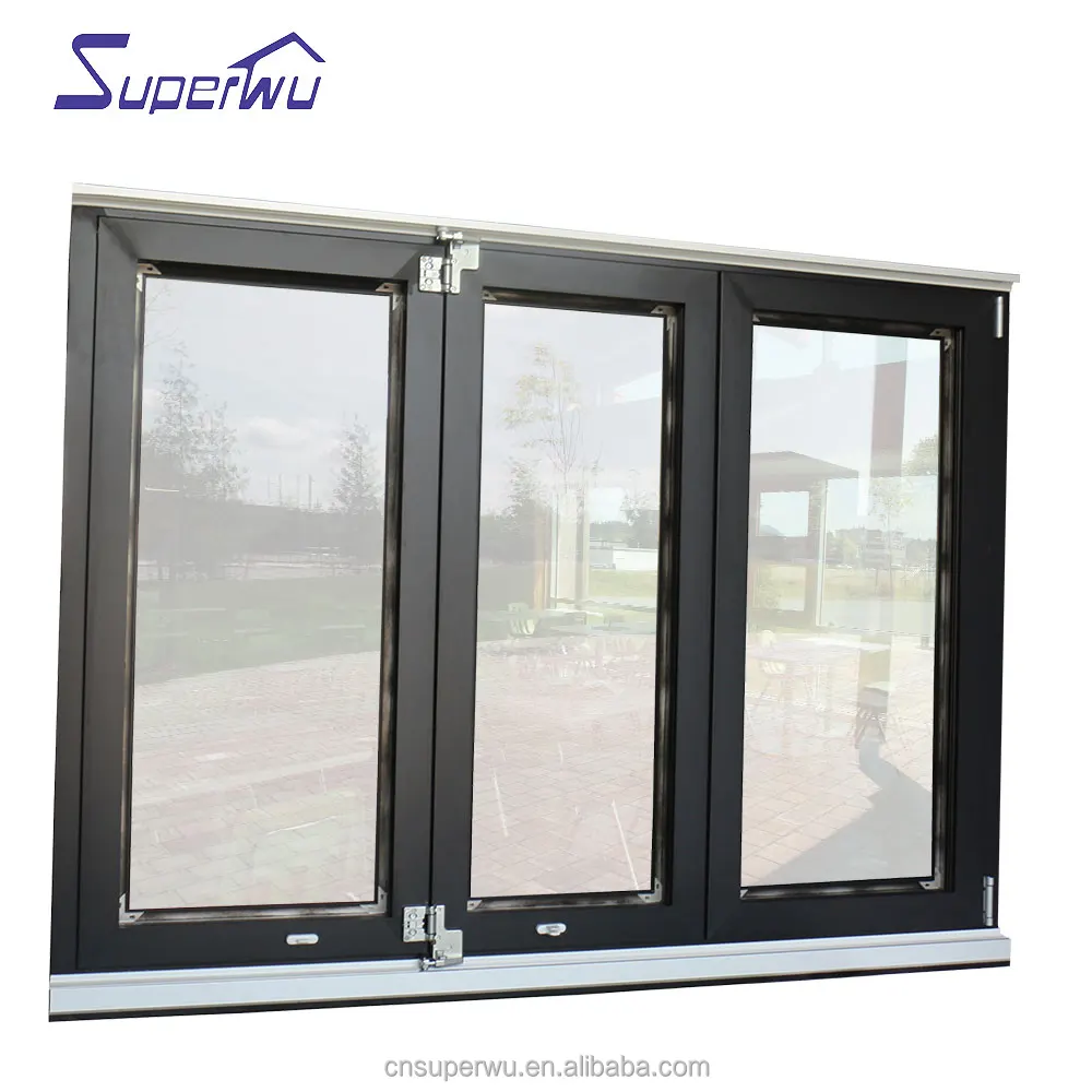 Commercial System Glass Aluminum Bi-Folding Windows