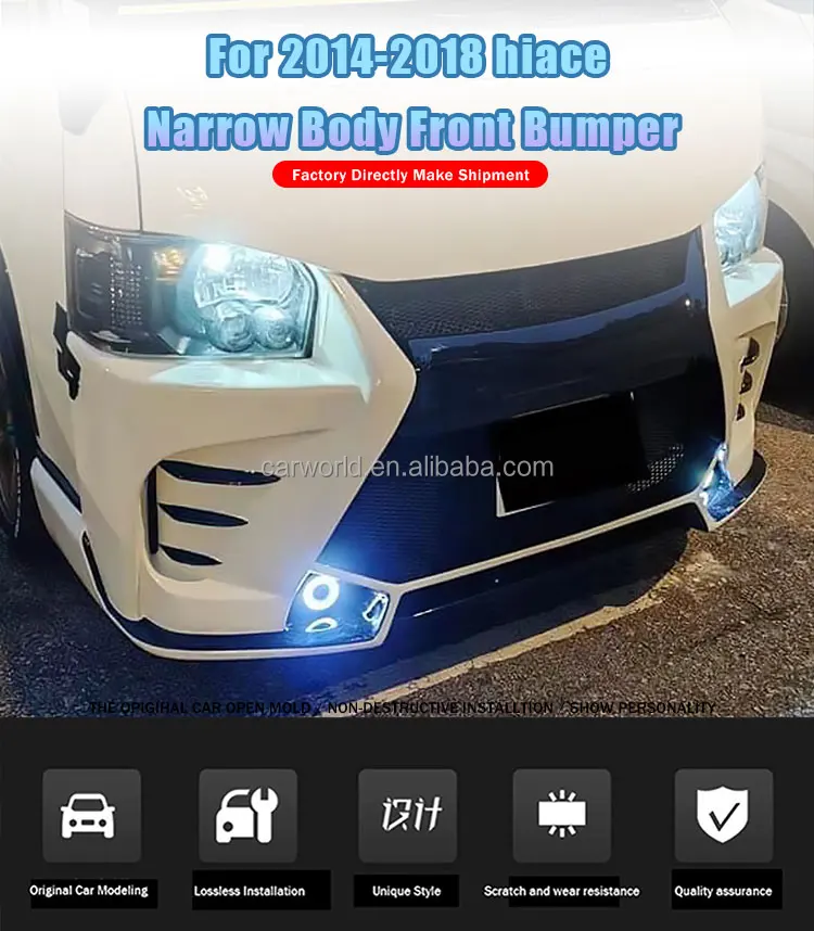 Car Front Bumper for Toyota Hiace 200 Series 2014-2018