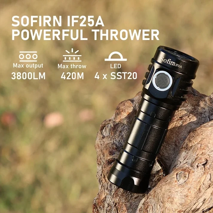 Outdoor 3800lm Long Throwing Aluminum Alloy Waterproof Torch 21700 ...