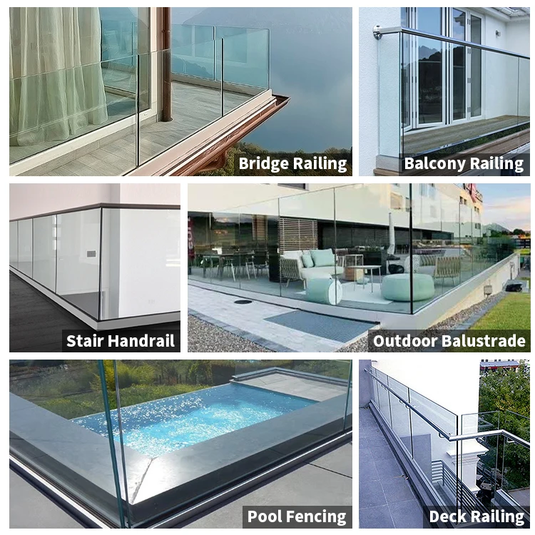 Aluminum Profile Glass Pool Fence Balustrade & Outdoor Deck Aluminium U ...