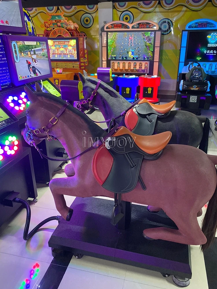 Carnival Amusement Park Indoor Electric Coin Operated West Cowboy Interactive Arcade Simulator ...