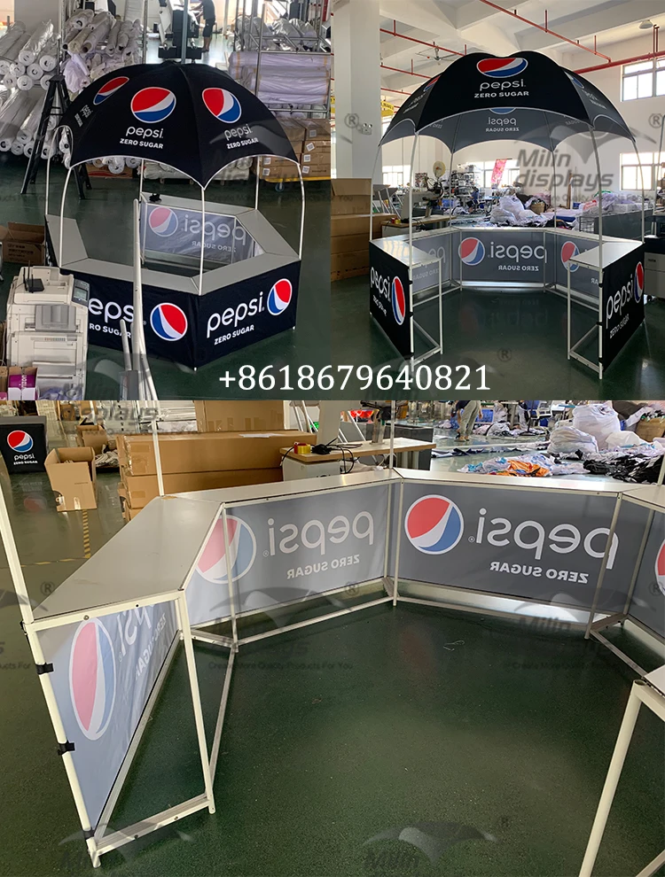 Custom Food Drink Cafe Stall Hexagonal Kiosk Dome Tent Advertising ...
