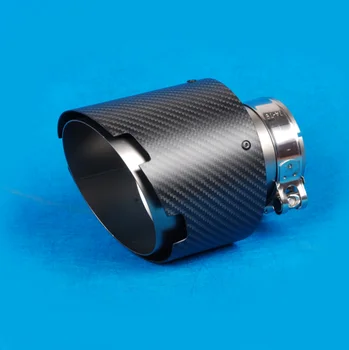 5"automobile Modified Exhaust Tip Carbon Fiber Exhaust Silencer Double ...