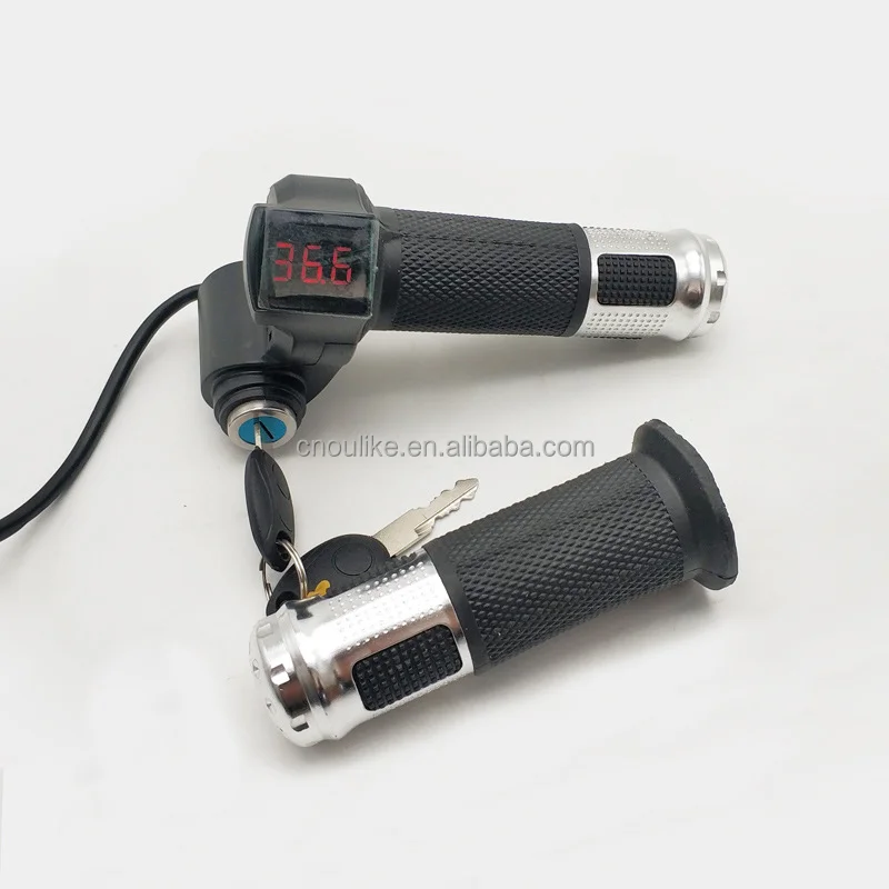 3 Speed Twist Throttle with Voltage Indicator Display and Lock Key for ...
