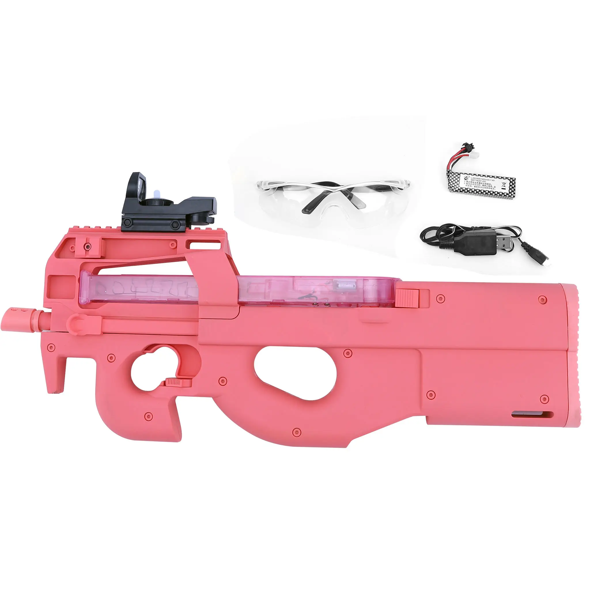 Pink P90 Gel Blaster - Fun & Safe Toy Gun for Teenagers